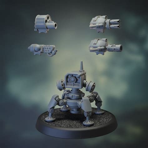 3d Printable Sentry Turret By Mysterious Stew