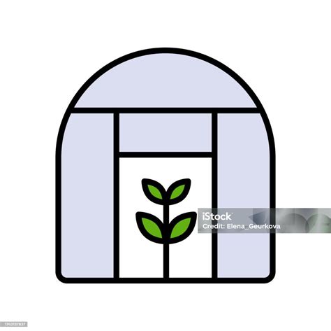 식물 온실 아이콘입니다 흰색 배경에 분리된 웹 디자인을 위한 식물 온실 벡터 색상 아이콘 비닐하우스에 대한 스톡 벡터 아트 및 기타 이미지 비닐하우스 식물학