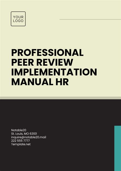 Free Professional Peer Review Implementation Manual Hr Template To Edit