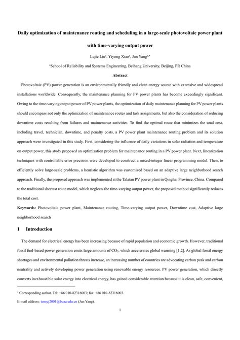 pdf daily optimization of maintenance routing and scheduling in a