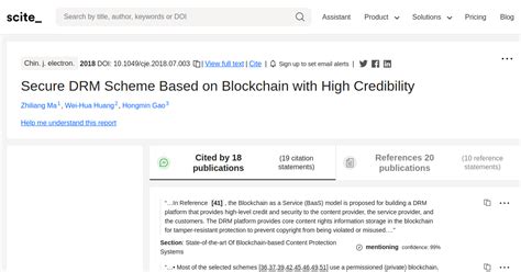 Citation Report Secure Drm Scheme Based On Blockchain With High Credibility