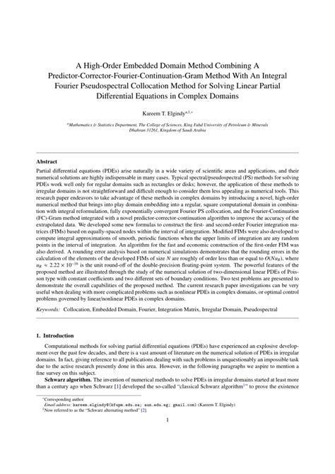 pdf a high order embedded domain method combining a predictor