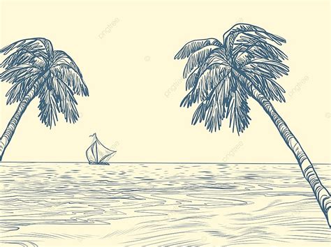 야자수 바다 윤곽 실루엣 배경 실루엣 육지 초록 배경 일러스트 및 사진 무료 다운로드 Pngtree