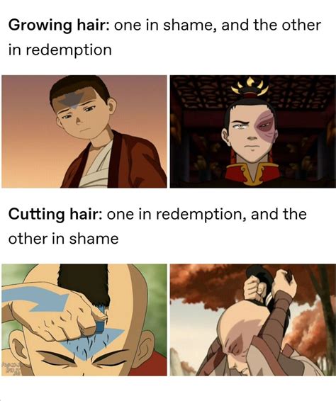 Zuko And Aang Hair Parallels R Thelastairbender