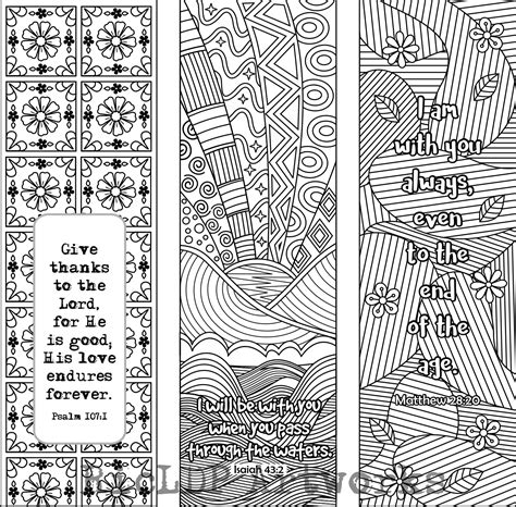 Free Printable Bible Verse Bookmarks To Color