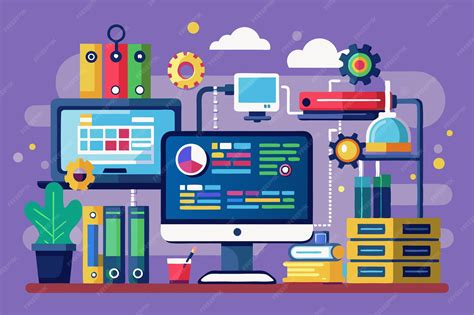 Premium Vector Lab Space For Coding And Programming Exercises Vector Illustration