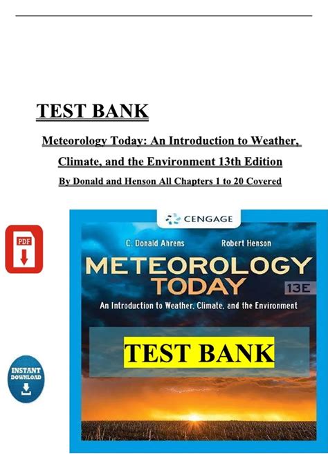 Complete Test Bank Meteorology Today An Introduction To Weather Climate And The Environment