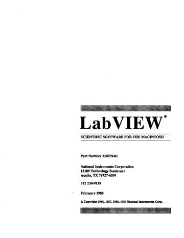 Ni LabVIEW User Manual Manualzz