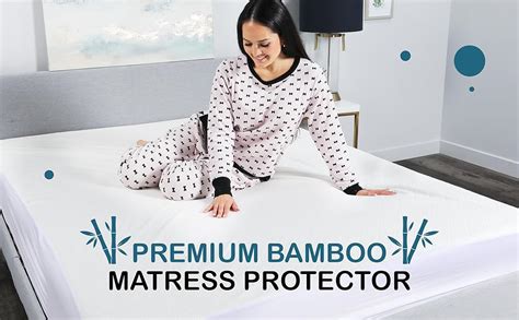Zouk Bamboo Mattress Protector Small Double Waterproof Fitted Cover