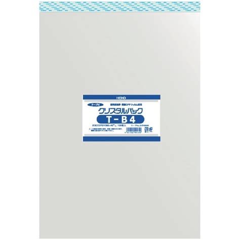 【新着商品】シモジマ ヘイコー 透明 Opp袋 クリスタルパック テープ付 B4 100枚 T B4 006743300