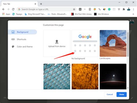 How To Turn Off Chrome New Tab Page Background Image Bitwarsoft
