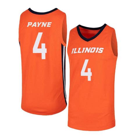 Mens 4 Omar Payne Orange Illinois Alumni Basketball Jersey