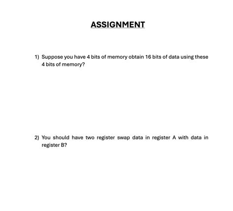Solved Assignmentsuppose You Have 4 ﻿bits Of Memory Obtain