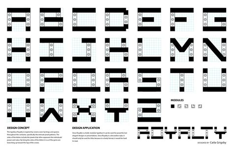 Royalty Modular Typeface Design On Behance