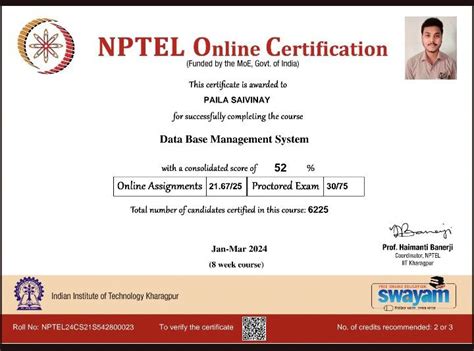 Sai Vinay Reddy On Linkedin Nptel Databasemanagementsystem Learningopportunity