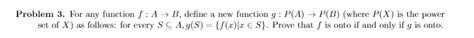 Solved Problem 3 For Any Function F A B Define A New