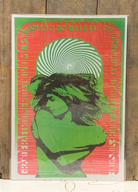 James Cotton Band Live Graphic Trippy Naked Girl Poster Boardwalk Vintage