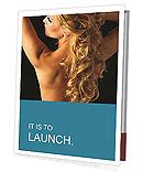 Naked Woman With Long Blond Hair Presentation Folder Design ID SmileTemplates