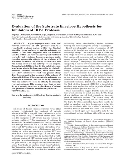 Pdf Evaluation Of The Substrate Envelope Hypothesis For Inhibitors Of