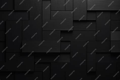 Abstract D Texture Vector Black Square Pattern Background Grunge Surface Premium Ai Generated