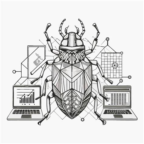 Technology Concept Flat Vector Style Illustration Featuring Debugging