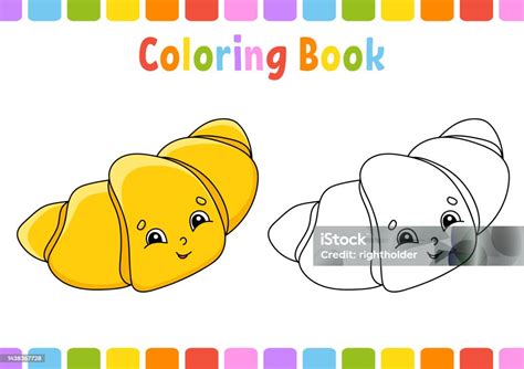 아이들을위한 색칠 공부책 생일 테마 만화 캐릭터 벡터 그림입니다 어린이를위한 판타지 페이지 블랙 윤곽 실루엣 흰색 배경에 격리 귀여운에 대한 스톡 벡터 아트 및 기타 이미지