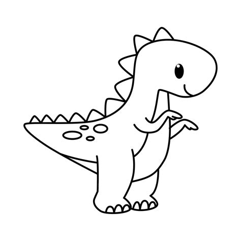 Ilustração Em Vetor De Personagens De Desenhos Animados De Dinossauros