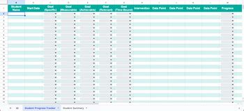 Babe Intervention Progress Tracker With SMART Goal Template TPT
