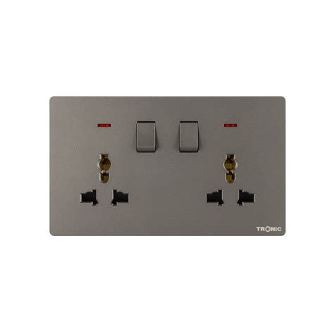 Universal Switch Socket Twin Tronic Tanzania