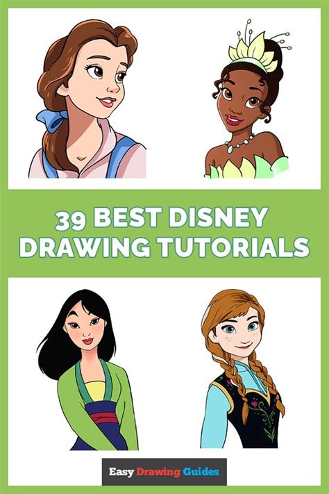 39 Easy Disney Drawing Tutorials Draw Disney Princesses And Characters
