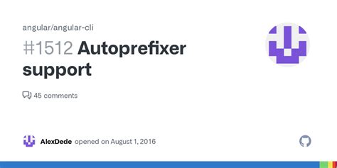 Autoprefixer Support · Issue 1512 · Angularangular Cli · Github