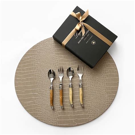 수저·커트러리세트 [선물포장][공식] 프랑스 라귀올 티스푼 And 티포크 4p세트 마블베이지 마블브라운 오늘의집 쇼핑