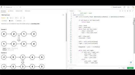 Apple Interview Question Sort List Leetcode 148 Python YouTube