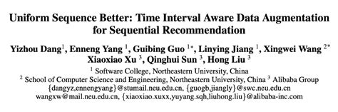 Aaai 2023 均匀序列更好：时间间隔感知的序列推荐数据增强方法 智源社区
