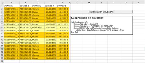 Excel 2016 Comment Supprimer Ligne En Doublons Sur Une Plage Sur Excel Vba En Moins De 5 Min