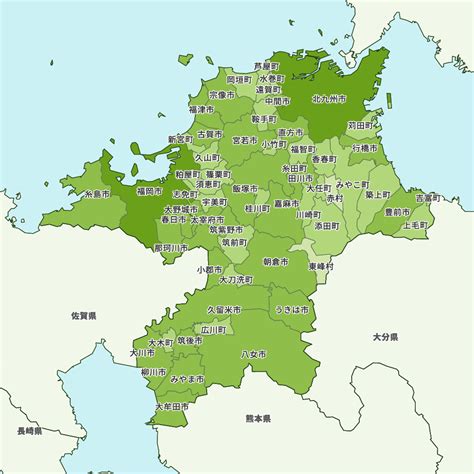 福岡県の地図 Map It マップ・イット