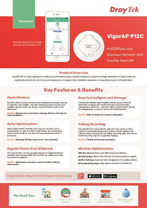 DRAYTEK Vigor AP 912C Access Point From Alltrade VAP912C