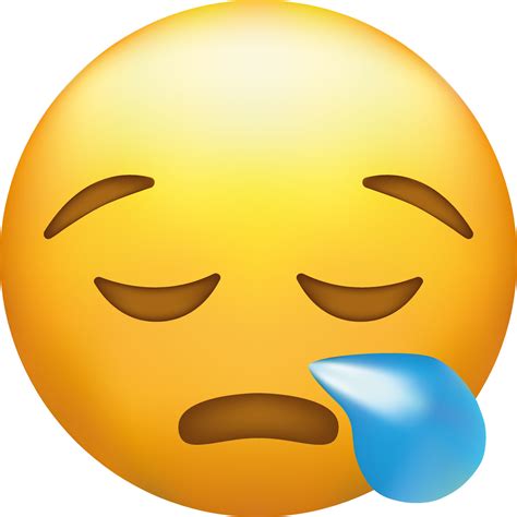Crying Emoji Sad Emoticon Face With Tear Drop 22932675 Vector Art At