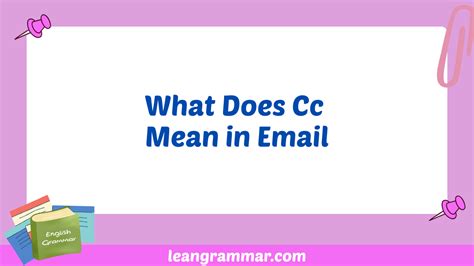 Cc In Email Understanding Carbon Copy Usage
