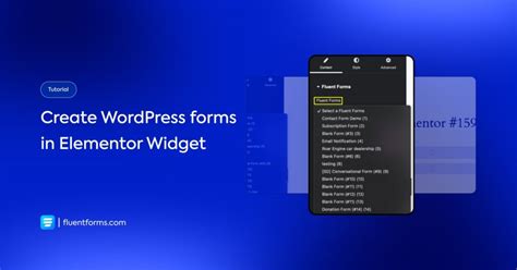 How To Create Wordpress Forms In Elementor Widget Fluent Forms
