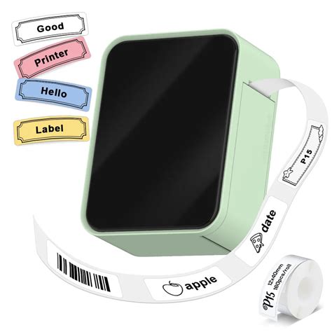 Portable Adhesive Label Printer P15 Thermal Label Maker Diy Adhesive