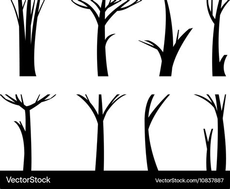 Tree Trunk Vector Black