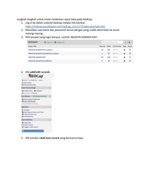 Cara Menginput Data Pada Redcap Pdf