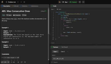 Day 17 Of 100daysofcode Challenge Max Consecutive Ones Tulika Basu Posted On The Topic