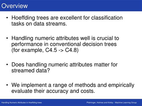 Ppt Handling Numeric Attributes In Hoeffding Trees Powerpoint
