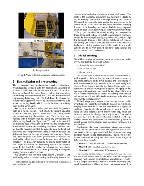 Spatial Temporal Analysis For Automated Concrete Workability Estimation