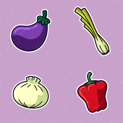 Premium Vector Simple Cute Cartoon Vegetable Vector