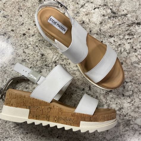 Steve Madden Shoes Steve Madden White Leather Brenda Platform