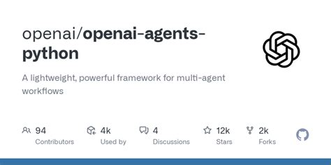 Github Openaiopenai Agents Python A Lightweight Powerful Framework 오병진