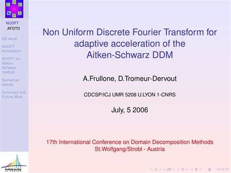 Non Uniform Discrete Fourier Transform For Adaptive Ricam
